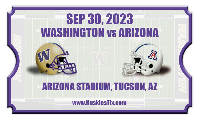 Washington Huskies Vs Arizona Wildcats Football Tickets 09 30 23